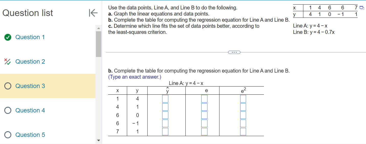 Solved Question list Question 1 Question 2 Question 3 | Chegg.com
