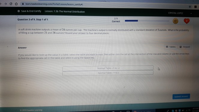 Solved C l earn.hawkeslearning.com/Porta Lessarylesson | Chegg.com