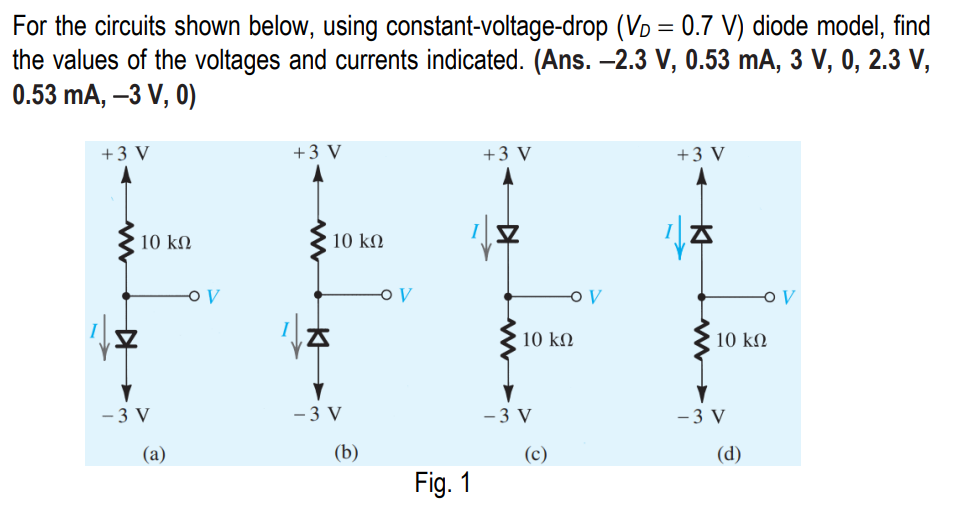 Solved For the circuits shown below, using | Chegg.com