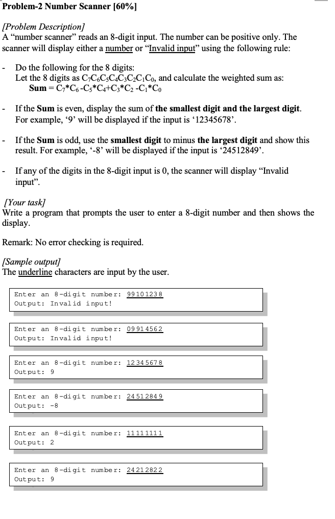 Solved Problem 1 String Scanner [40 ] [problem Description]