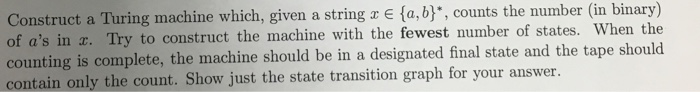 Solved Construct a Turing machine which, given a string r E | Chegg.com