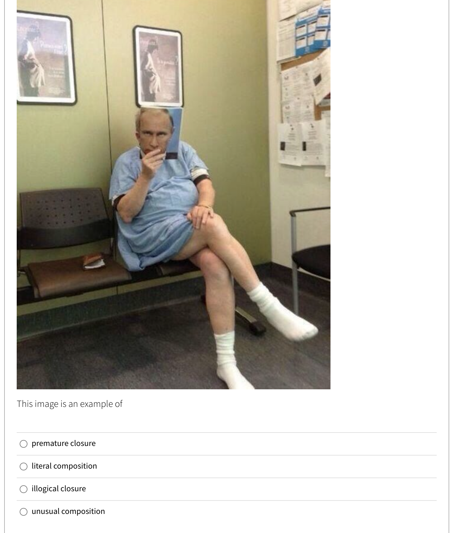 This image is an example of premature closure literal | Chegg.com