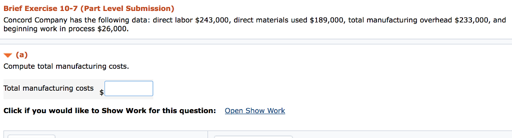 Solved Brief Exercise 10-7 (Part Level Submission) Concord | Chegg.com