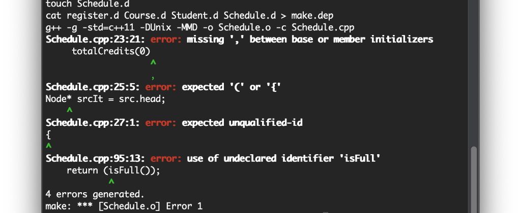 #include #include "Schedule.h" | Chegg.com