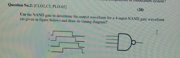 Solved Use the NAND gate to determine the output waveform | Chegg.com