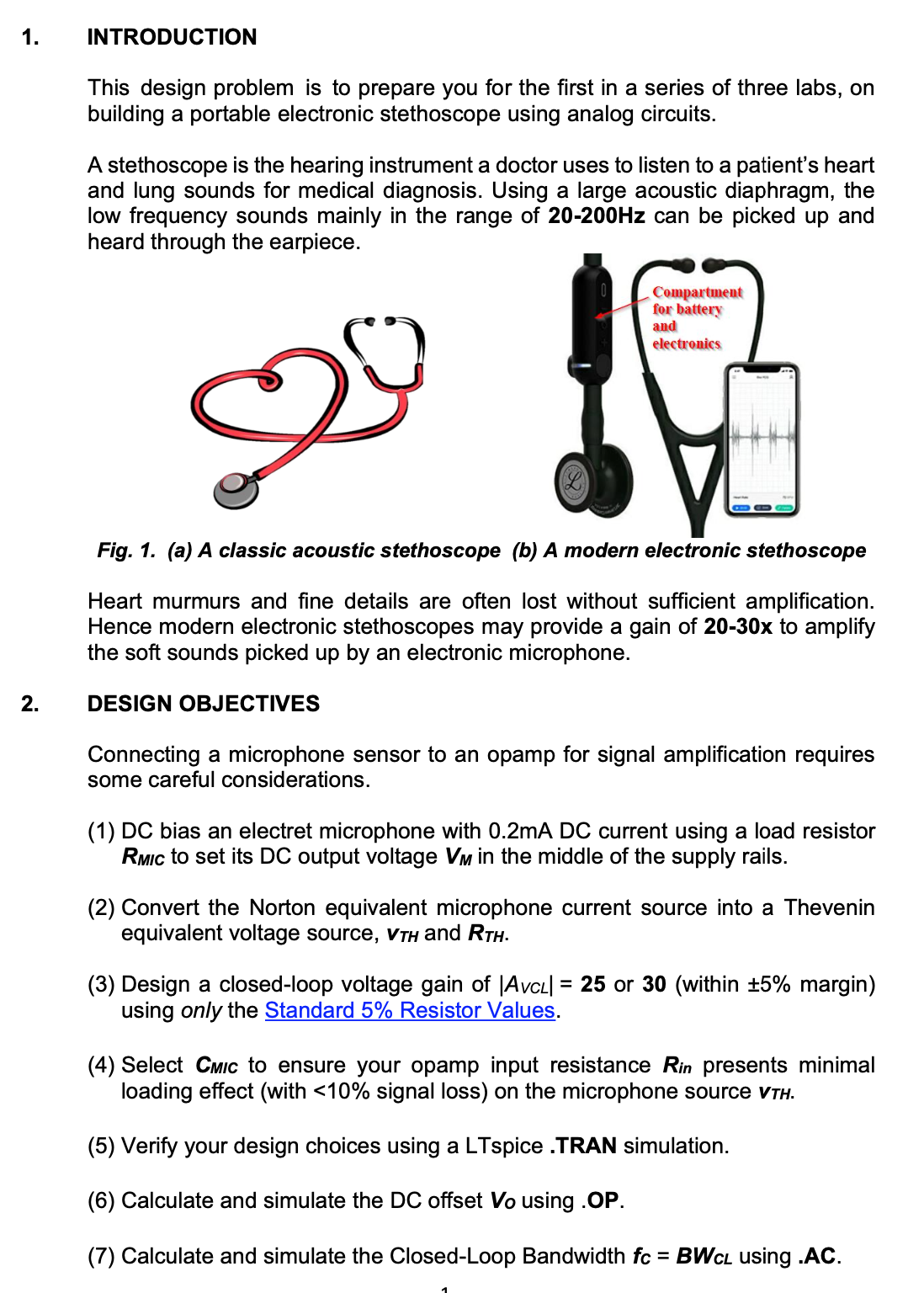 Solved Fig. 6. Setup of OPA344 for amplifying Mic input vM. | Chegg.com