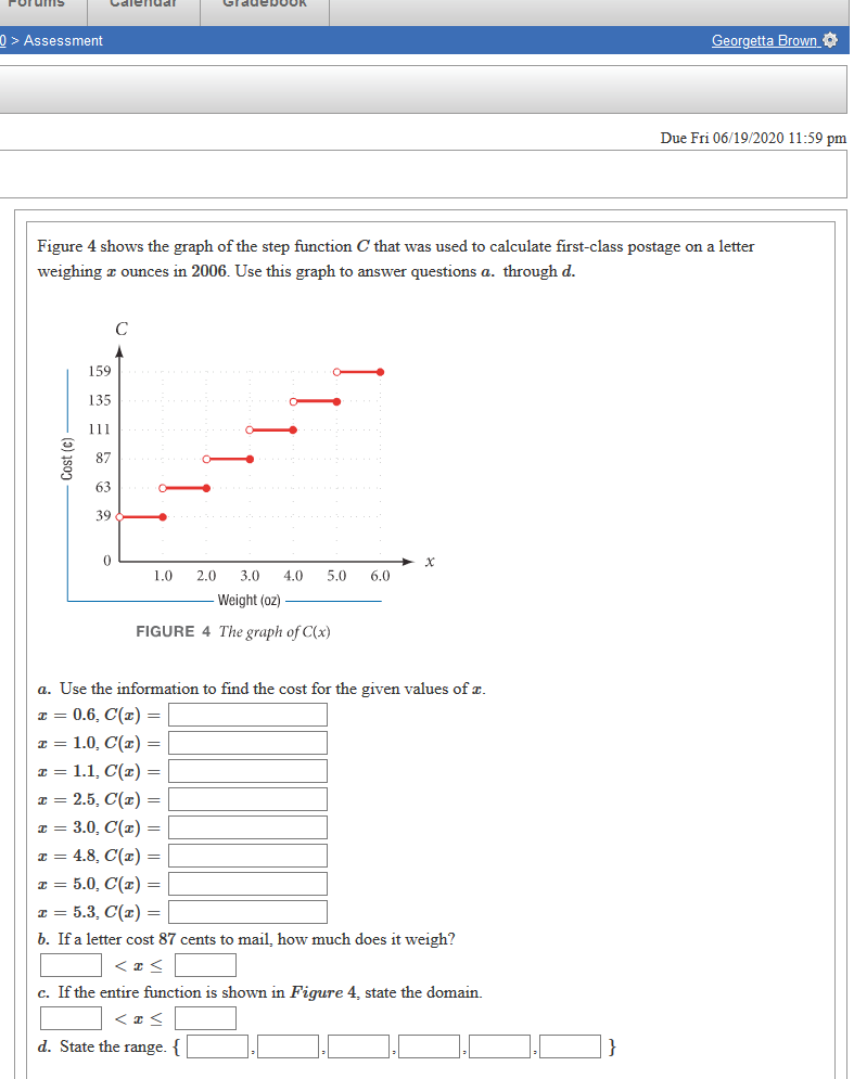 Solved PUrums Ldlerudl GldueHUUR > Assessment Georgetta | Chegg.com