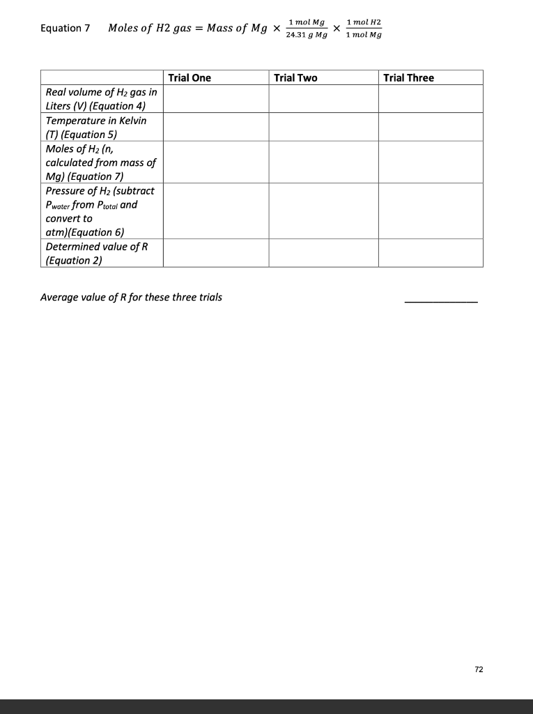 Calibration of ET Real volume (from buret | Chegg.com