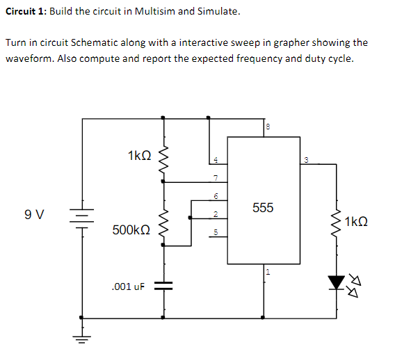 Solved Circuit 1: Build the circuit in Multisim and | Chegg.com