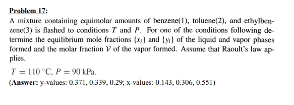 Solved Problem 17: A mixture containing equimolar amounts of | Chegg.com