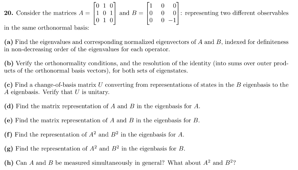 Solved Hallo, here's a problem about eigenvalues and | Chegg.com