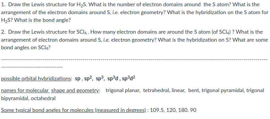 Solved 1. Draw the Lewis structure for H25. What is the | Chegg.com