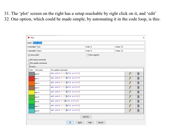 patches-own [color-temp] to setup clear-all ask | Chegg.com
