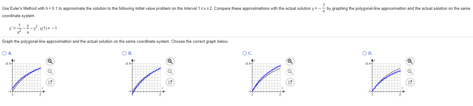 Solved Use Eulers Method With Step Size H 01 To