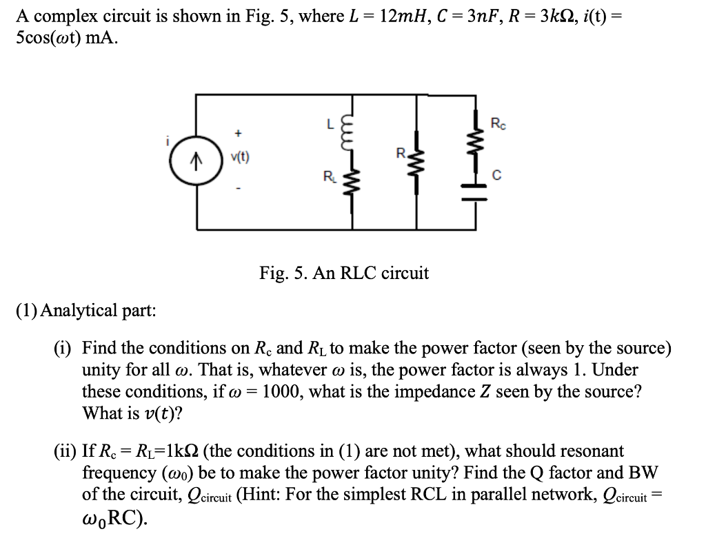 Solved A complex circuit is shown in Fig. 5, where L = 12mH, | Chegg.com