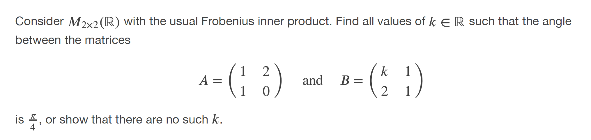 Solved Consider M2x2(R) with the usual Frobenius inner | Chegg.com