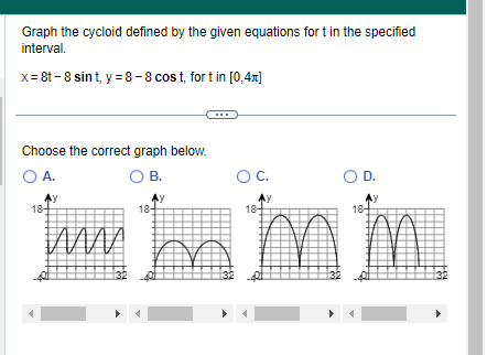 Solved Graph the cycloid defined by the given equations for | Chegg.com