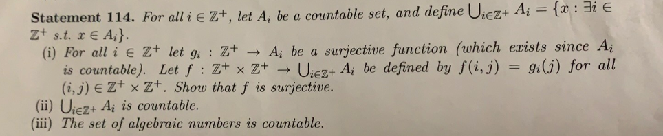 Solved Statement 114. ﻿For all iinZ+, ﻿let Ai ﻿be a | Chegg.com