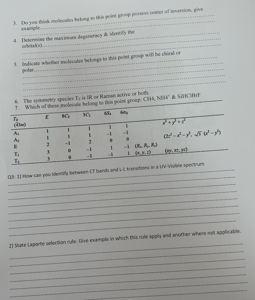 Solved Q3: 1) How can you identify between CT bands and L-L | Chegg.com