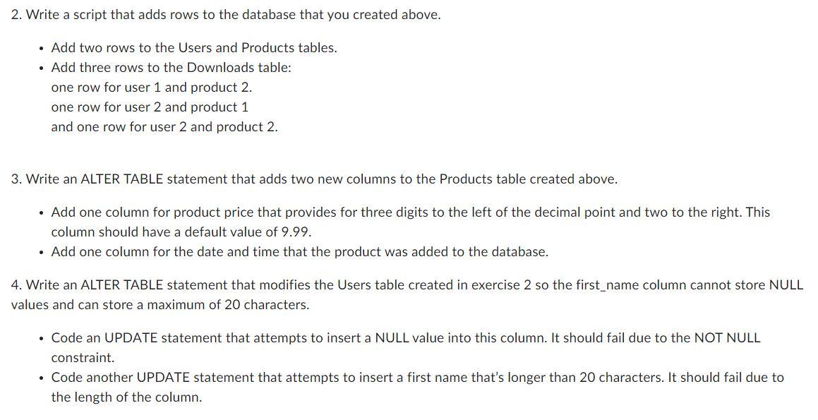 Solved 1. Write a script that implements the following | Chegg.com