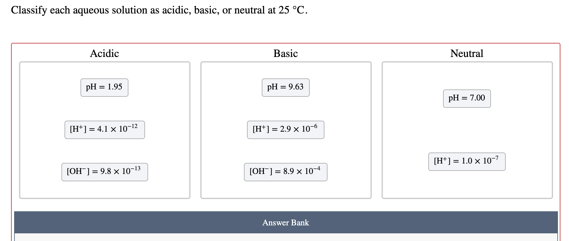 Solved Classify each aqueous solution as acidic, basic, or | Chegg.com
