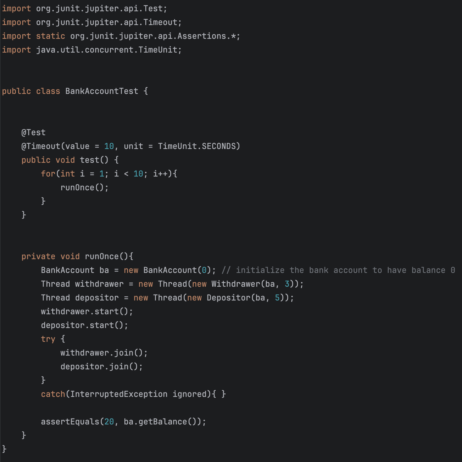 Solved 4. BankAccount Using Monitor Operations (10 points) | Chegg.com