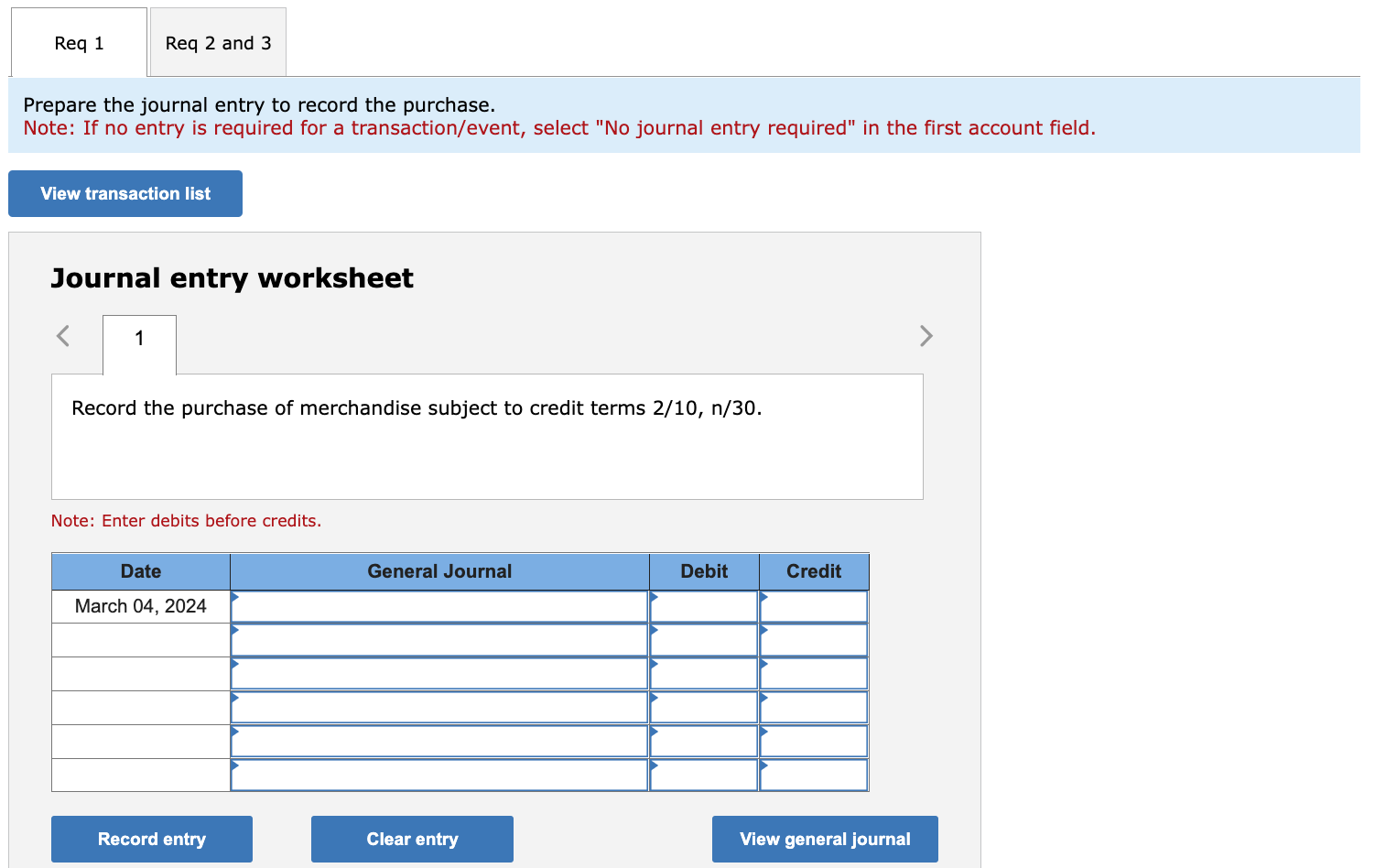 Solved Meteor Company purchased inventory on March 4, 2024 , | Chegg.com