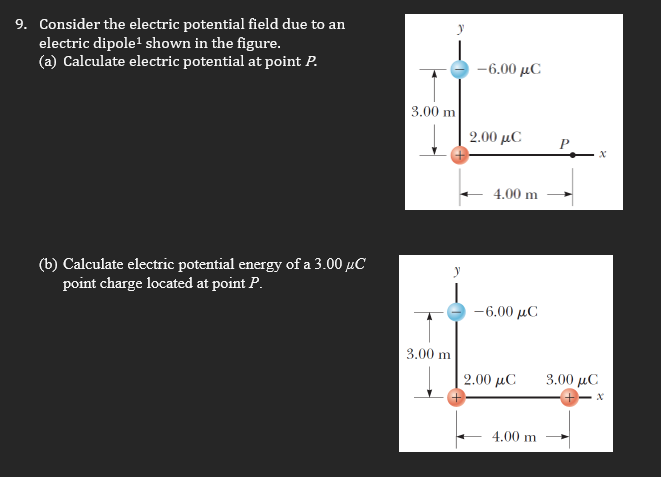 Solved 9. Consider the electric potential field due to an | Chegg.com