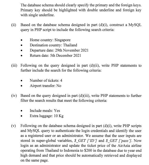 Solved Travels booking system has a database which maintains | Chegg.com