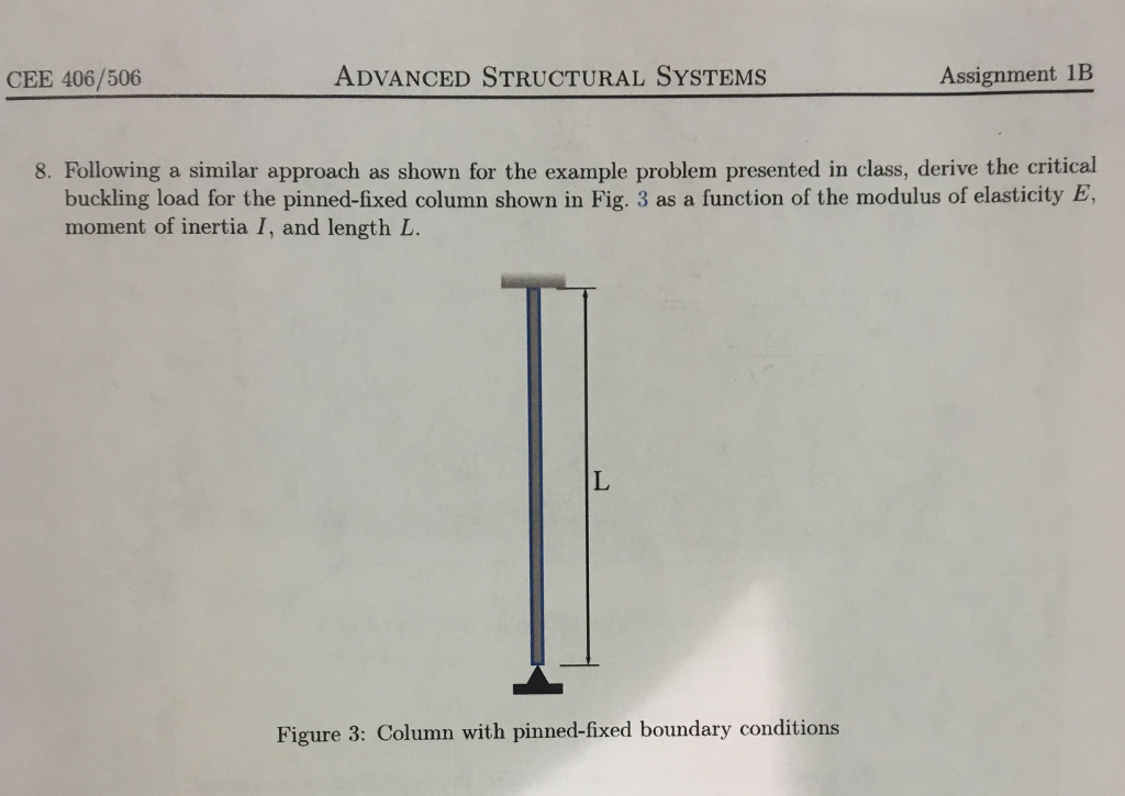 Solved CEE 406/506 ADVANCED STRUCTURAL SYSTEMS Assignment 1B | Chegg.com