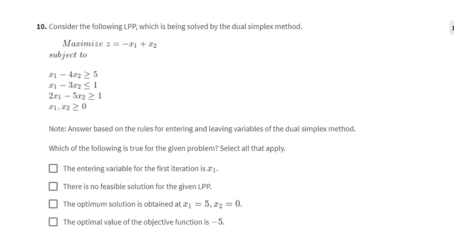Solved Consider the following LPP, ﻿which is being solved by | Chegg.com