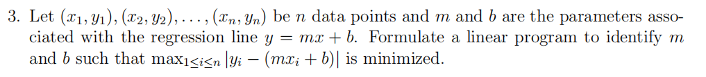 Solved 3. Let (x1, yı), (C2, y2), ..., (In, Yn) be n data | Chegg.com
