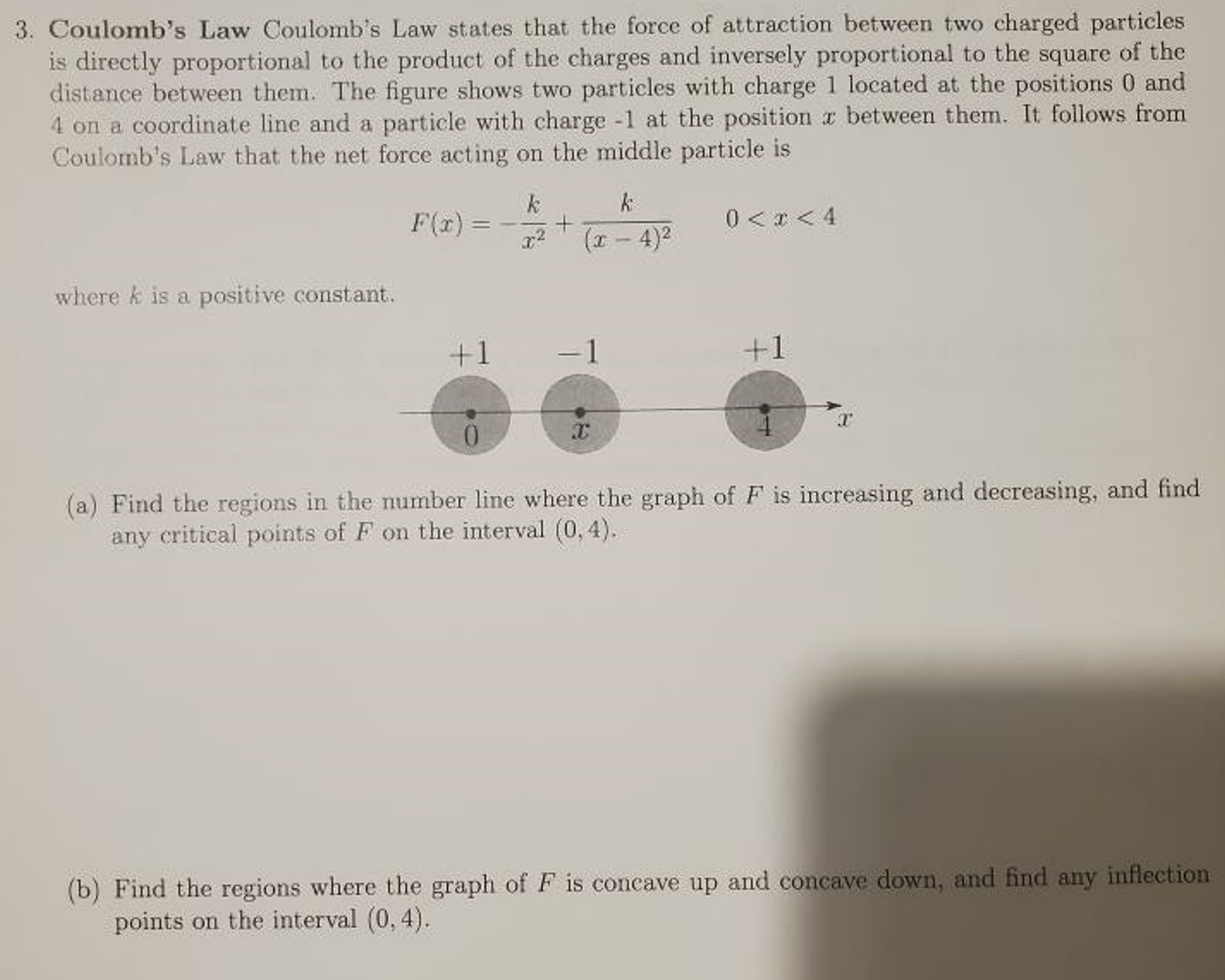 Solved 3. Coulomb's Law Coulomb's Law states that the force | Chegg.com