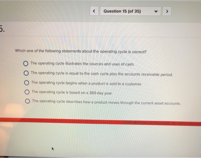 Solved Question 15 (of 35) > O. Which one of the following | Chegg.com