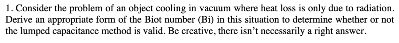 Solved 1. Consider the problem of an object cooling in | Chegg.com