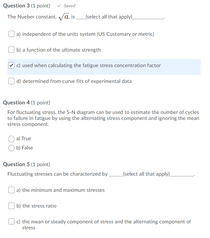 Solved Saved Question 3 (1 point) The Nueber constant, Vā, | Chegg.com