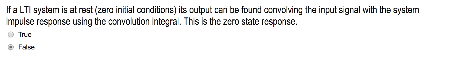 Solved If a LTI system is at rest (zero initial conditions) | Chegg.com