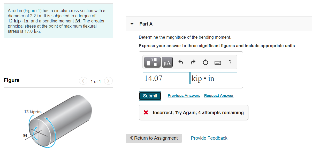 Solved A rod in (Figure 1) has a circular cross section with | Chegg.com
