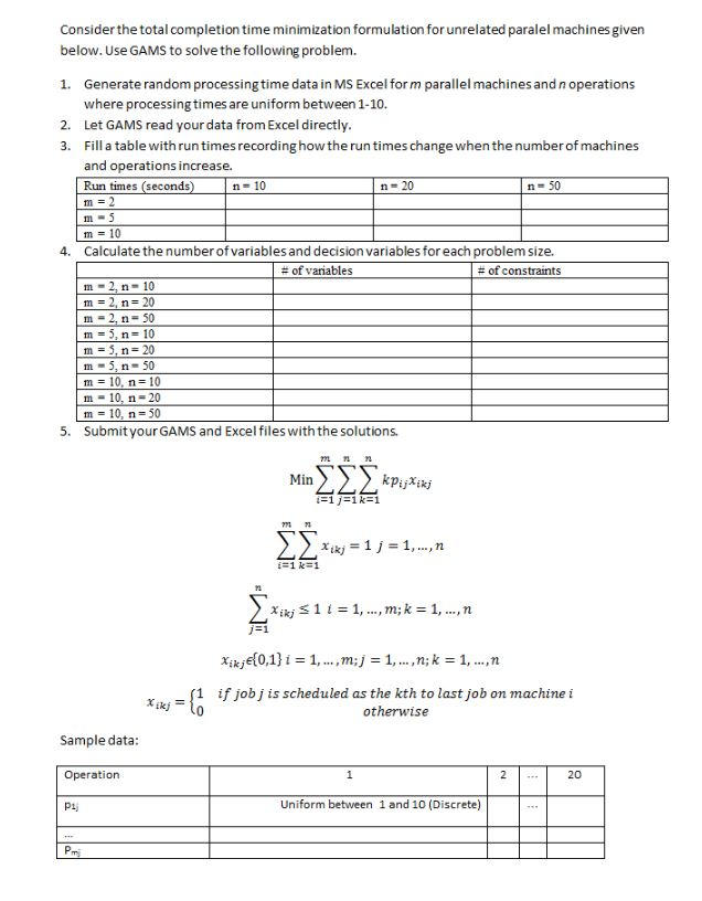 Consider the total completion time minimization | Chegg.com