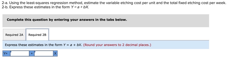 Solved -a. Using the least-squares regression method, | Chegg.com