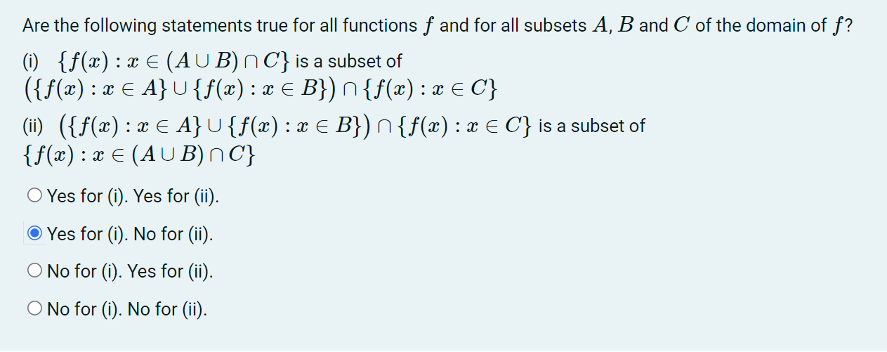 Solved Are the following statements true for all functions f | Chegg.com
