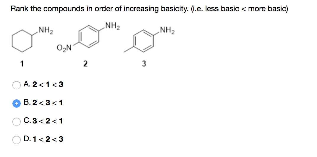 Solved Rank the compounds in order of increasing basicity. | Chegg.com