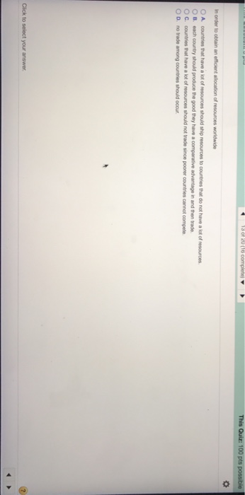 Solved In order to obtain an efficient allocation of | Chegg.com