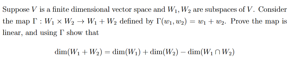 Solved Suppose V is a finite dimensional vector space and | Chegg.com