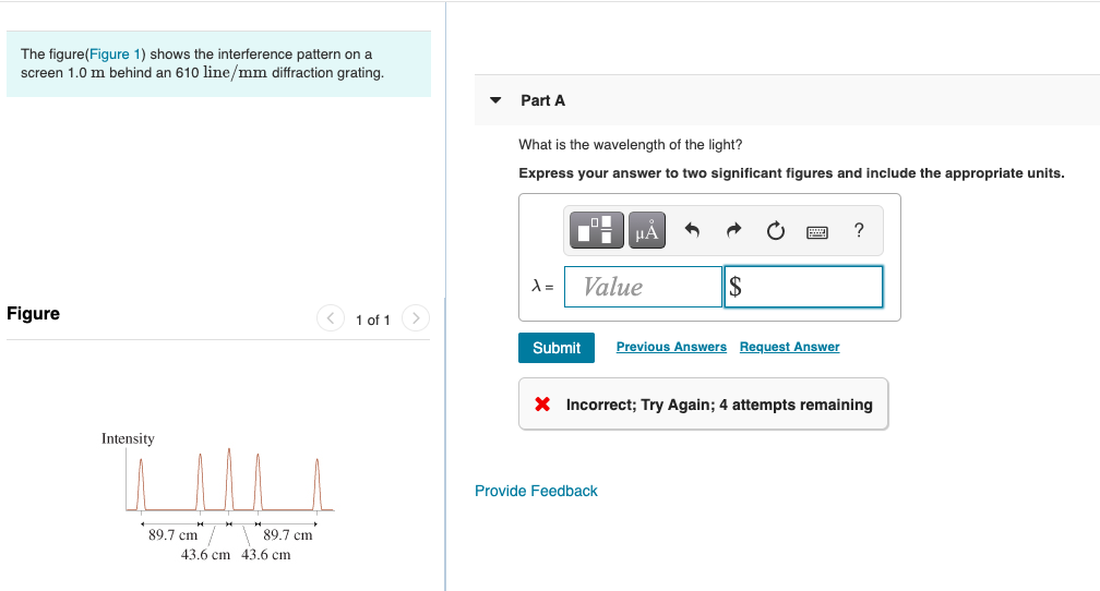 Solved The figure(Figure 1) shows the interference pattern | Chegg.com