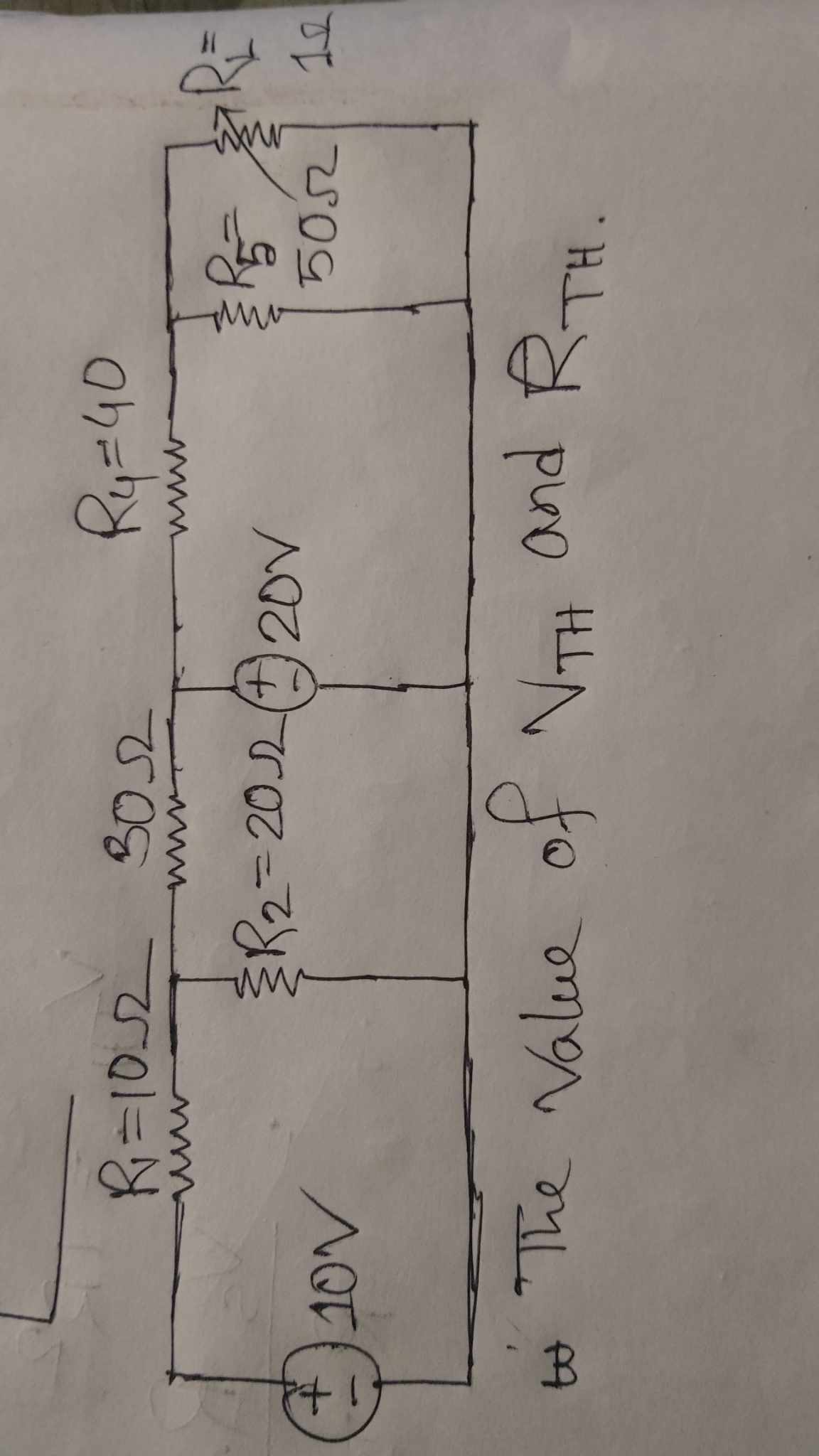 Solved to The Value of VTH and RTH.ω The Value of VTH and | Chegg.com
