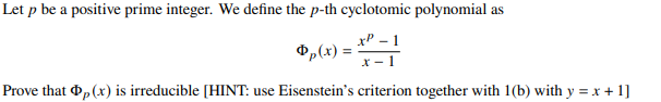 Solved Let p be a positive prime integer. We define the p-th | Chegg.com