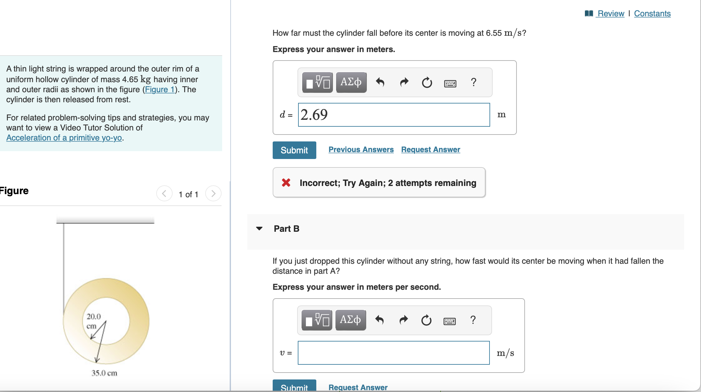 Solved A thin light string is wrapped around the outer rim | Chegg.com