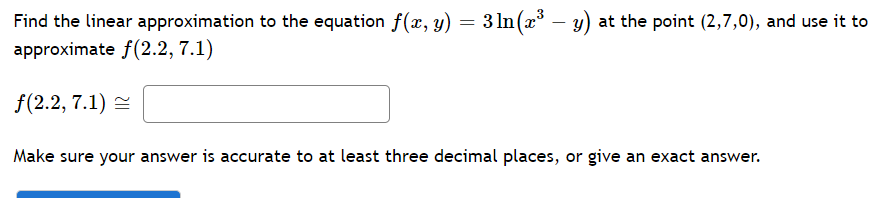 Solved Find the linear approximation to the equation | Chegg.com