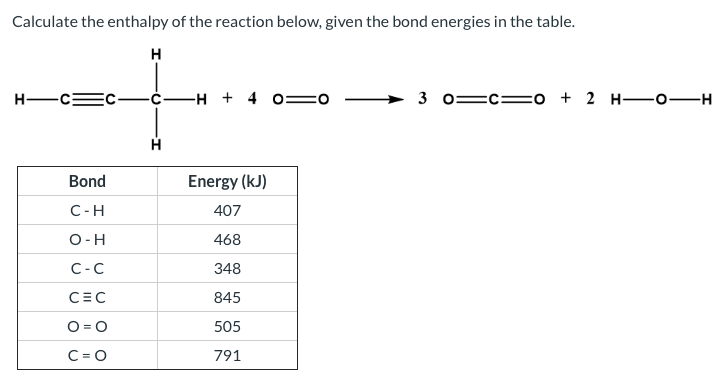 Solved Calculate the enthalpy of the reaction below, given | Chegg.com
